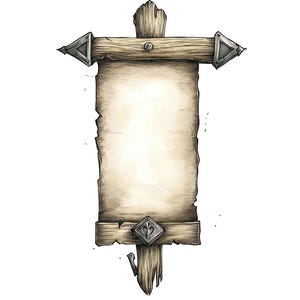 Gothic Sign PNG Clipart, 12x Medieval Signpost Clip Art Set, Printable ...