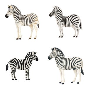 Zebra PNG Clipart, 12x Fabric Safari Animals Clip Art Set, Printable ...