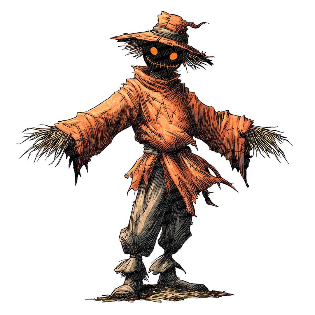 Scarecrow PNG Clipart, 12 Halloween Watercolor Scarecrows Clip Art ...
