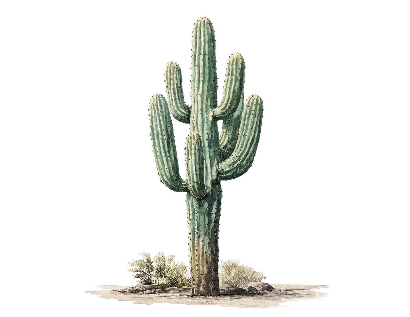 12x Watercolour Cactus PNG Clipart, Desert Plant Clip Art Set ...