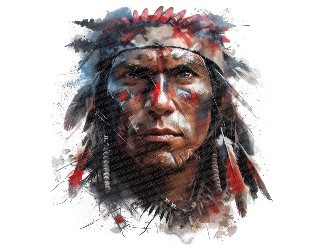 Native American Warrior PNG Clipart, 12x Tribal Headdress Clip Art Set ...
