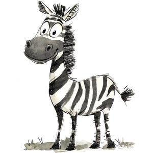 Silly Zebra PNG Clipart, 12x Funny Zebra Clip Art Set, Printable Zoo ...