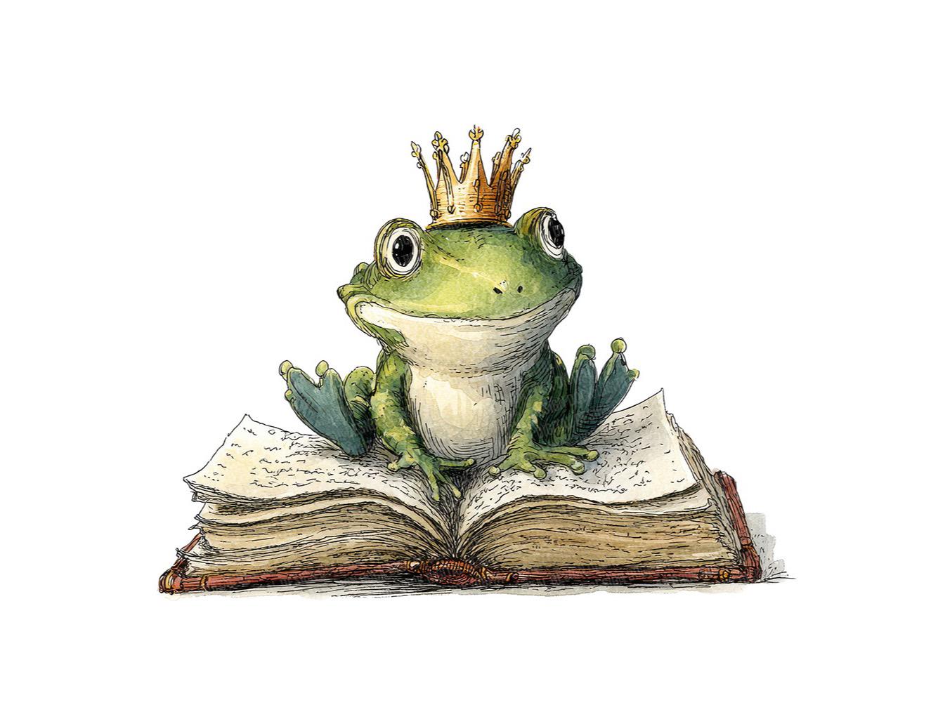 Frog Prince PNG Clipart, 12x Storybook Frog Clip Art Set, Printable ...
