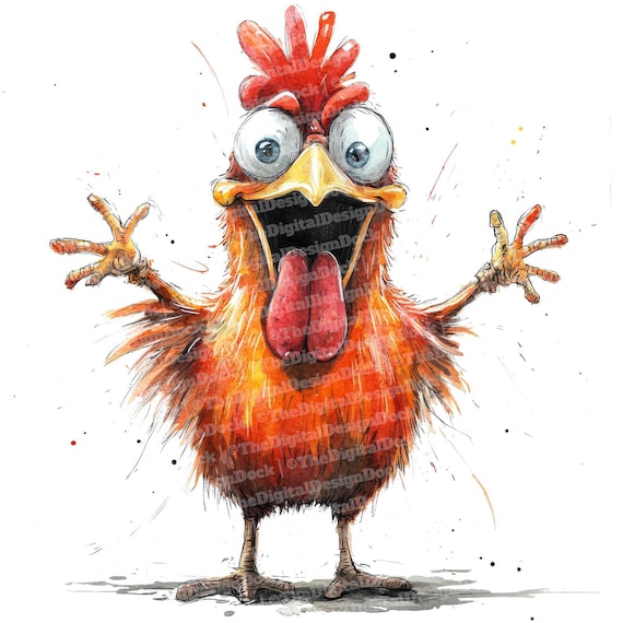 Whimsical Chicken Clip Art