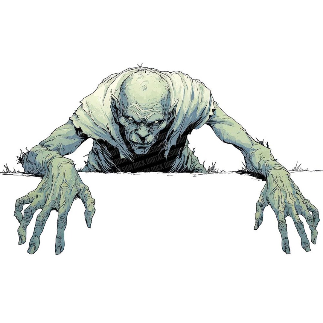 Creeping Ghoul PNG Clipart, 12x Spooky Ghosts Clip Art Set, Printable ...