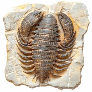 12 Fossil Trilobite Clipart, Watercolor Prehistoric Insect Fossil ...