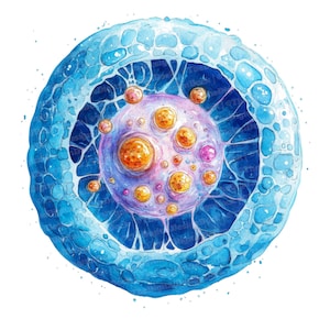 12x Science Cell Clipart, Watercolor Biology Art, Science Art ...