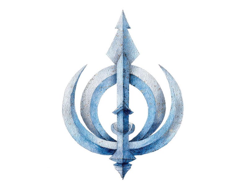 Sikh Khanda PNG Clipart, 12x Watercolor Khanda Symbol Clip Art Set ...