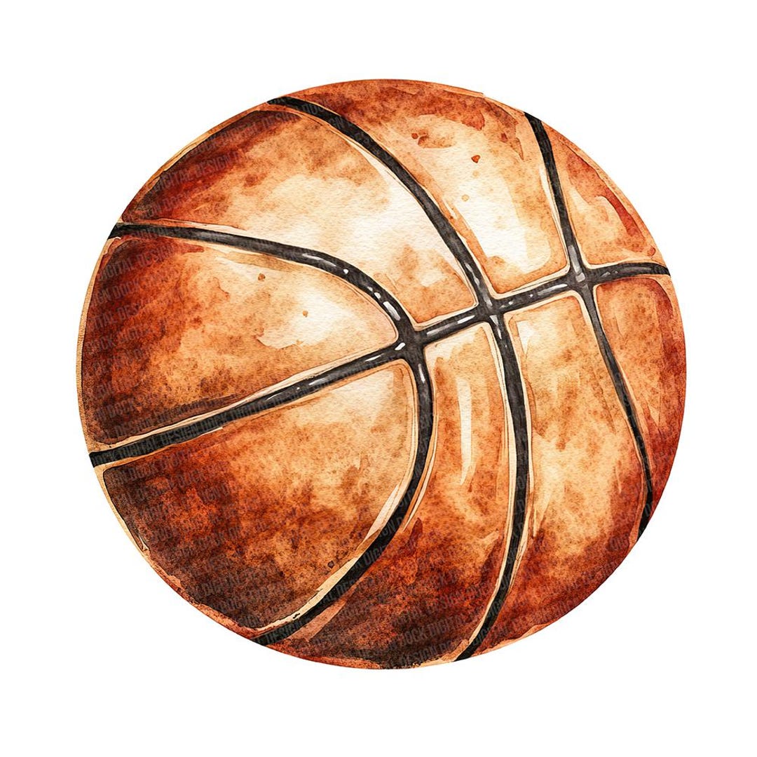 Basketball PNG Clipart, 12x Watercolor Basketball Clip Art Set ...