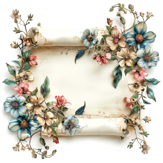 Floral Scroll Clipart 24,853,030 Flower Scroll Stock Illustrations