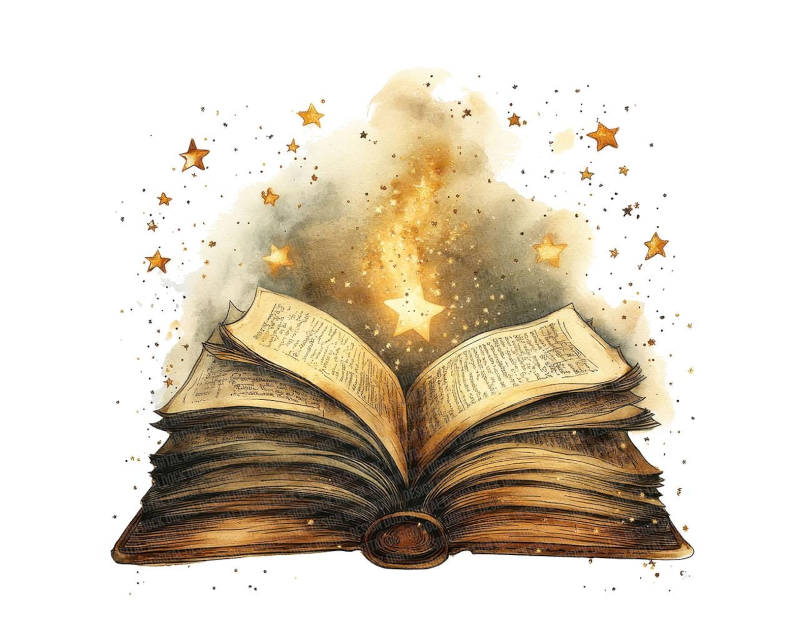 Magical Book PNG Clipart, 12x Fantasy Open Book Clip Art Set, Printable ...