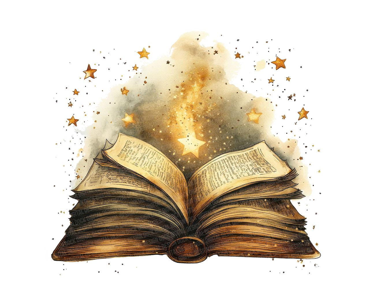 Magical Book PNG Clipart, 12x Fantasy Open Book Clip Art Set, Printable ...