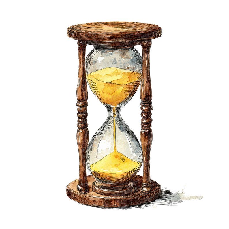 Hourglass Timer PNG Clipart, 12x Vintage Sand Clock Clip Art Set ...