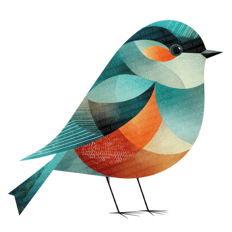 Geometric Bird - Etsy