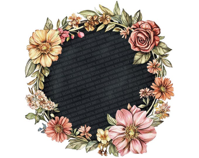 Chalkboard Floral Clipart - Clip Art - Floral Clipart - Chalk Clipart ...
