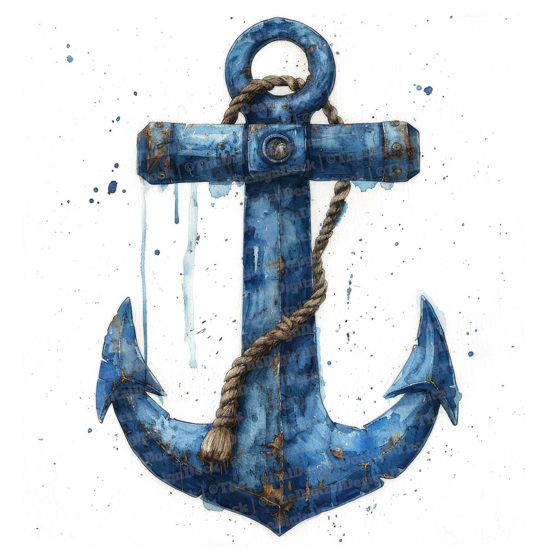 Anchor Clipart, 12 Jpgs, Nautical Maritime Clipart, Printable ...