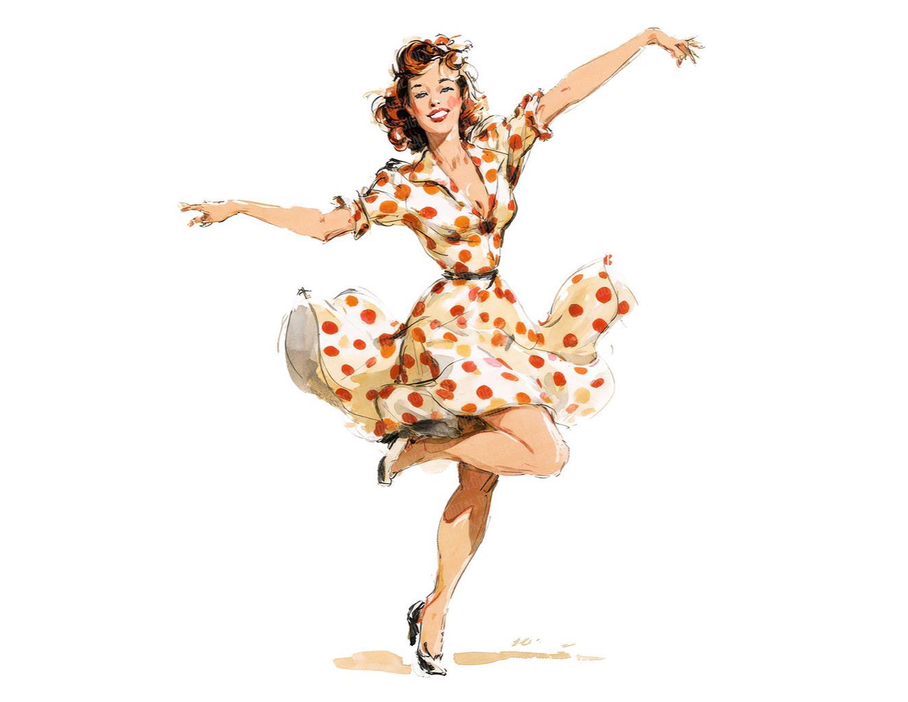 Jitterbug Dancer PNG Clipart, 12x 1940s Retro Dance Clip Art Set ...