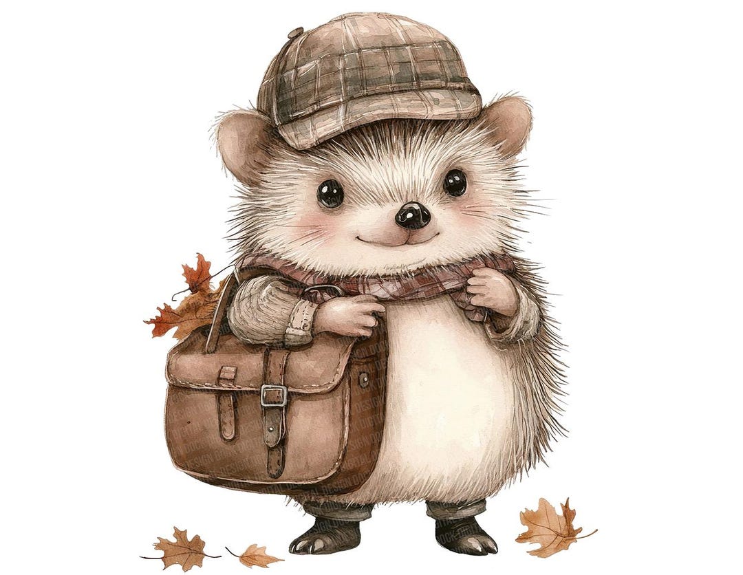 Hedgehog PNG Clipart, 12x Cute Hedgehog Clip Art Set, Printable ...