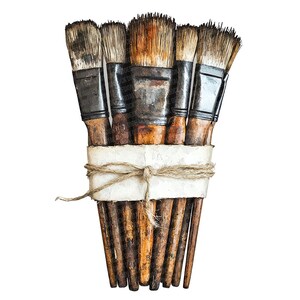 Paintbrush Bundle PNG Clip Art, 12x Used Artist Brush Clipart PNG Set ...