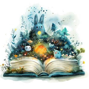 12 Fantasy World Clipart, Storybook Creatures, Printable Watercolor ...