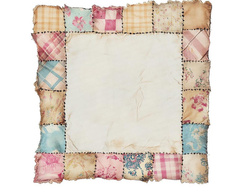 Patchwork Fabric Border PNG Clipart, 12x Quilted Frame Clip Art Set ...