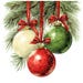 Christmas Baubles PNG Clipart, 12x Hanging Ornaments Clip Art Set ...