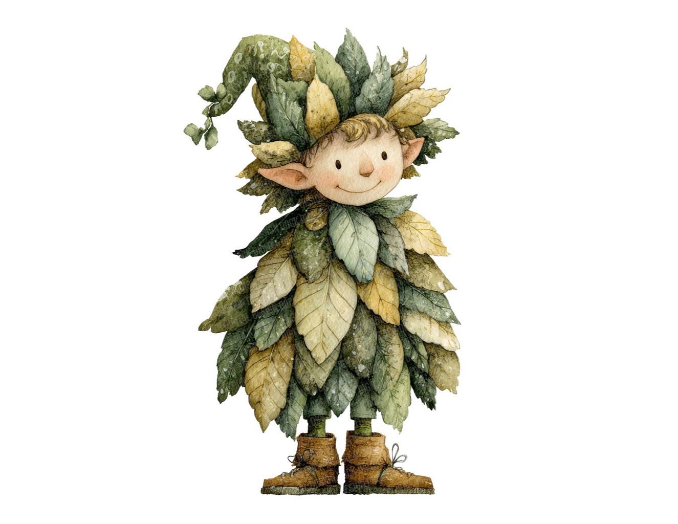 Playful Forest Elf PNG Clipart, 12x Woodland Elf Clip Art Set ...