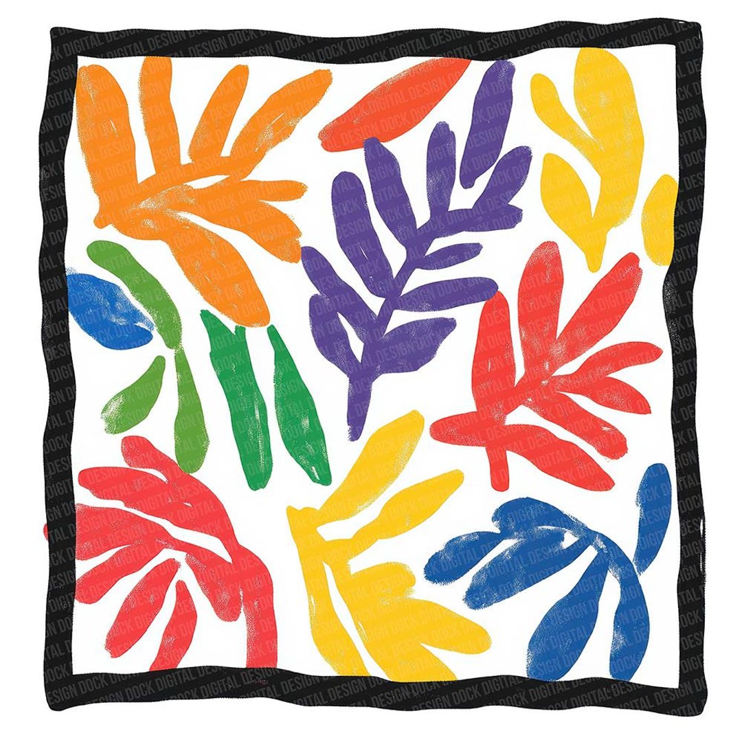 Matisse Style PNG Clipart, 12x Watercolor Abstract Cutout Shapes Clip ...