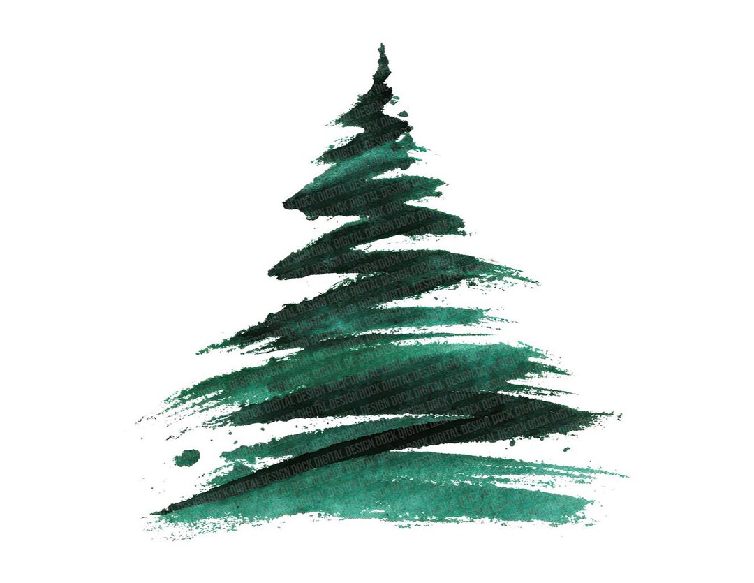 Christmas Tree PNG Clipart, 12x Abstract Holiday Trees Clip Art Set ...