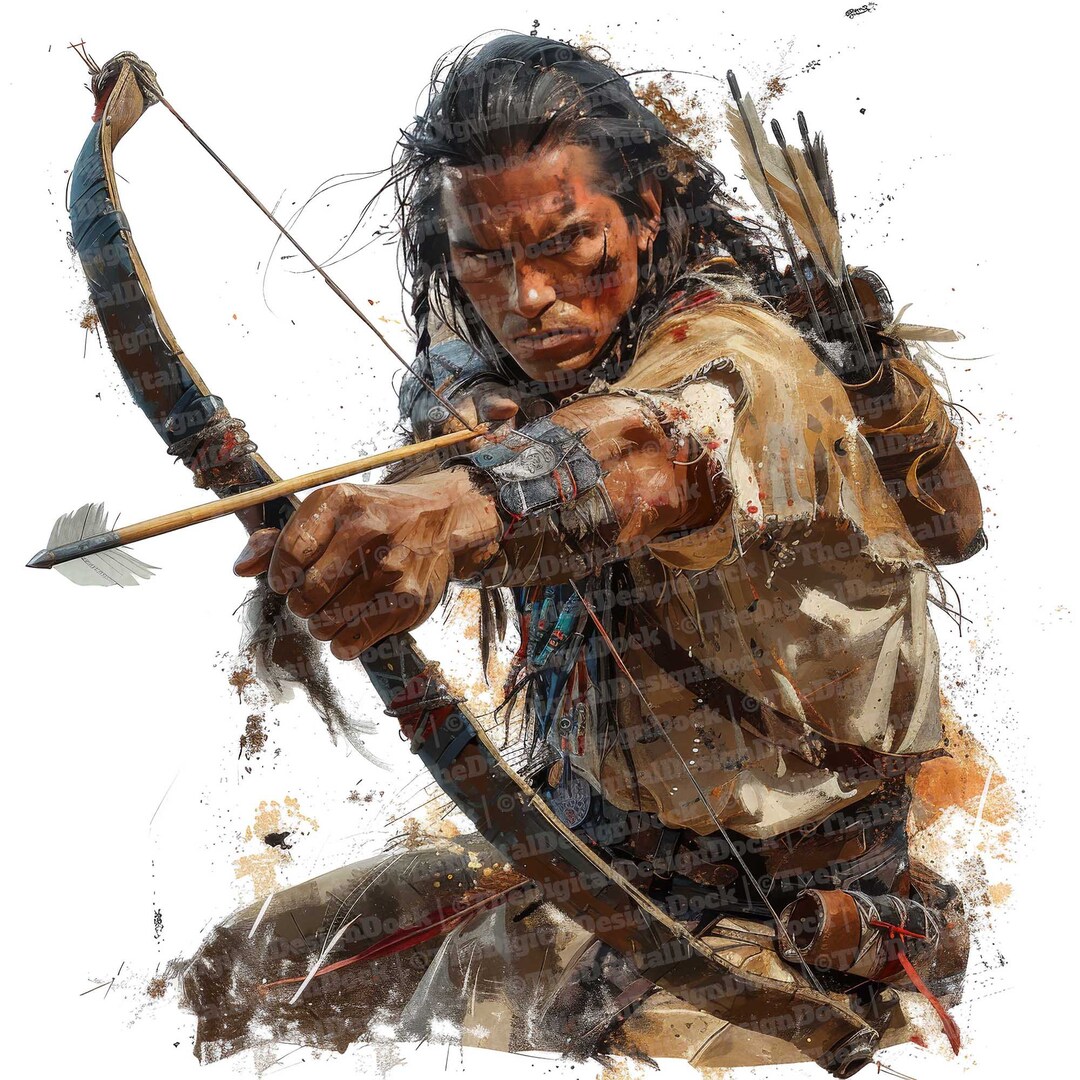 12x Native American Clipart, American Indians Clipart, Printable ...