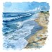 12x Sand Dunes Waves Clipart, Coastal Clipart, Printable Watercolor ...