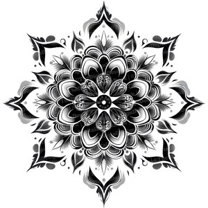Mandala Clip Art, 12x Intricate Line Art Clipart Set, Printable Black ...