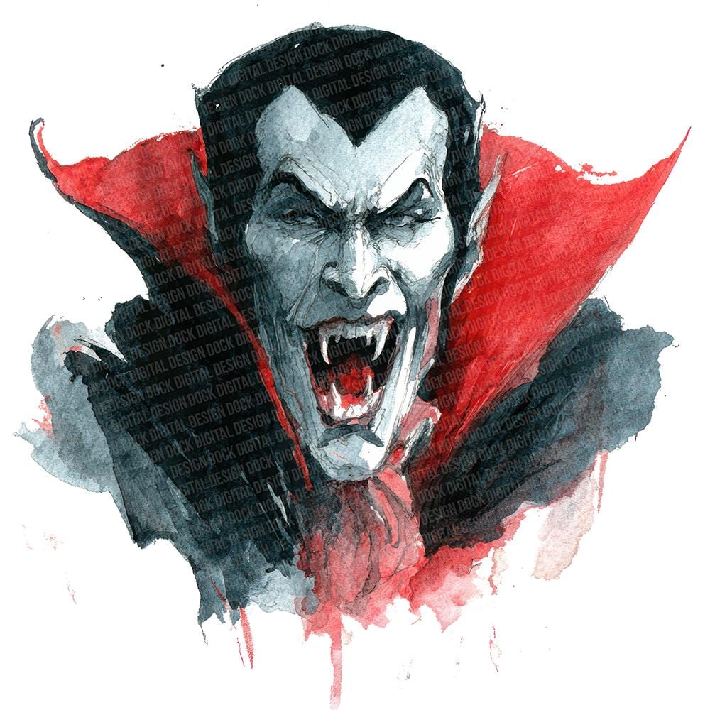 Vampire PNG Clipart, 12x Dracula Halloween Clip Art Set, Printable ...