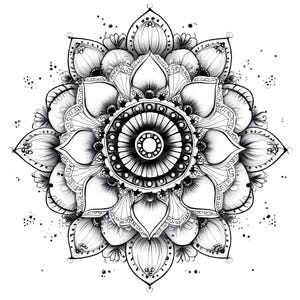 Mandala Clip Art, 12x Intricate Line Art Clipart Set, Printable Black ...