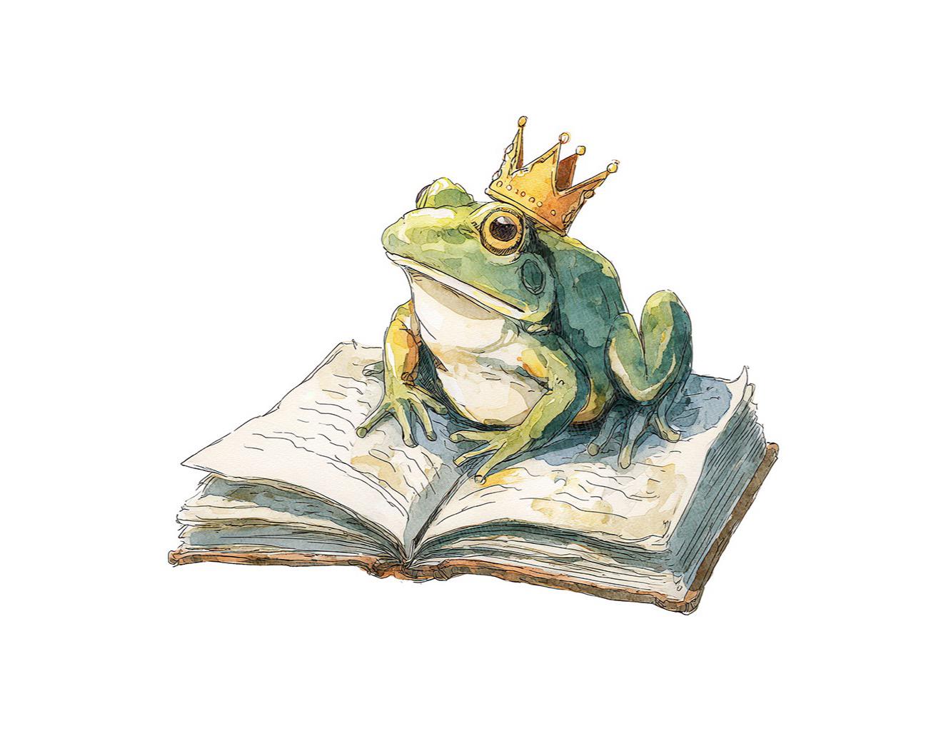 Frog Prince PNG Clipart, 12x Storybook Frog Clip Art Set, Printable ...