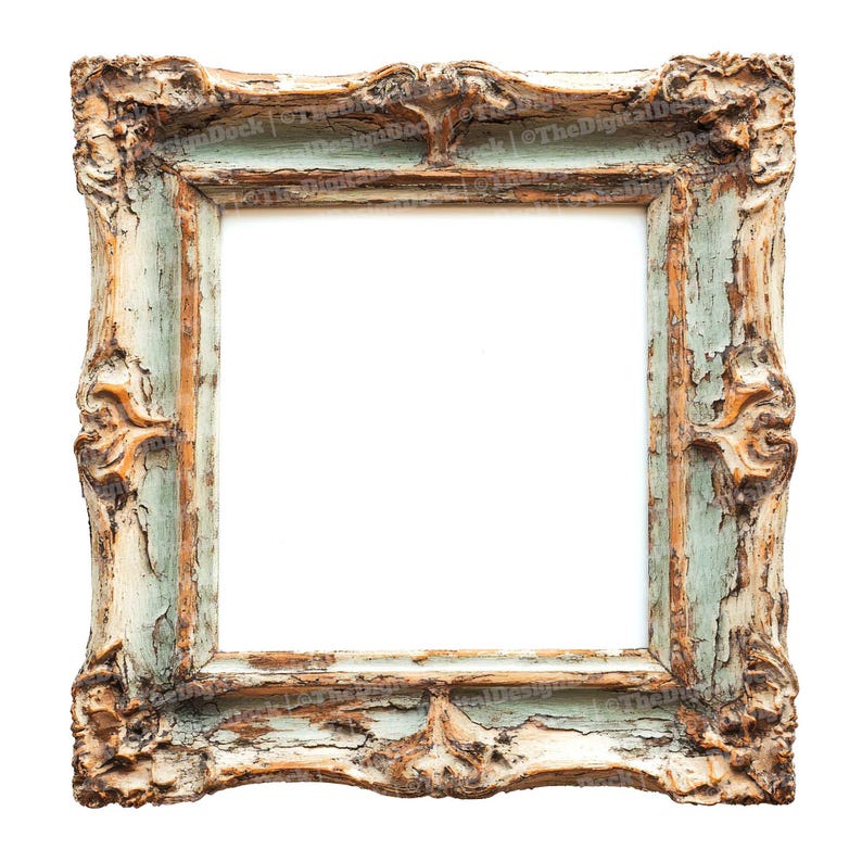 Vintage Picture Frame Clip Art, 12x Ornate Frame Clipart Set, Antique ...