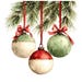 Christmas Baubles PNG Clipart, 12x Hanging Ornaments Clip Art Set ...
