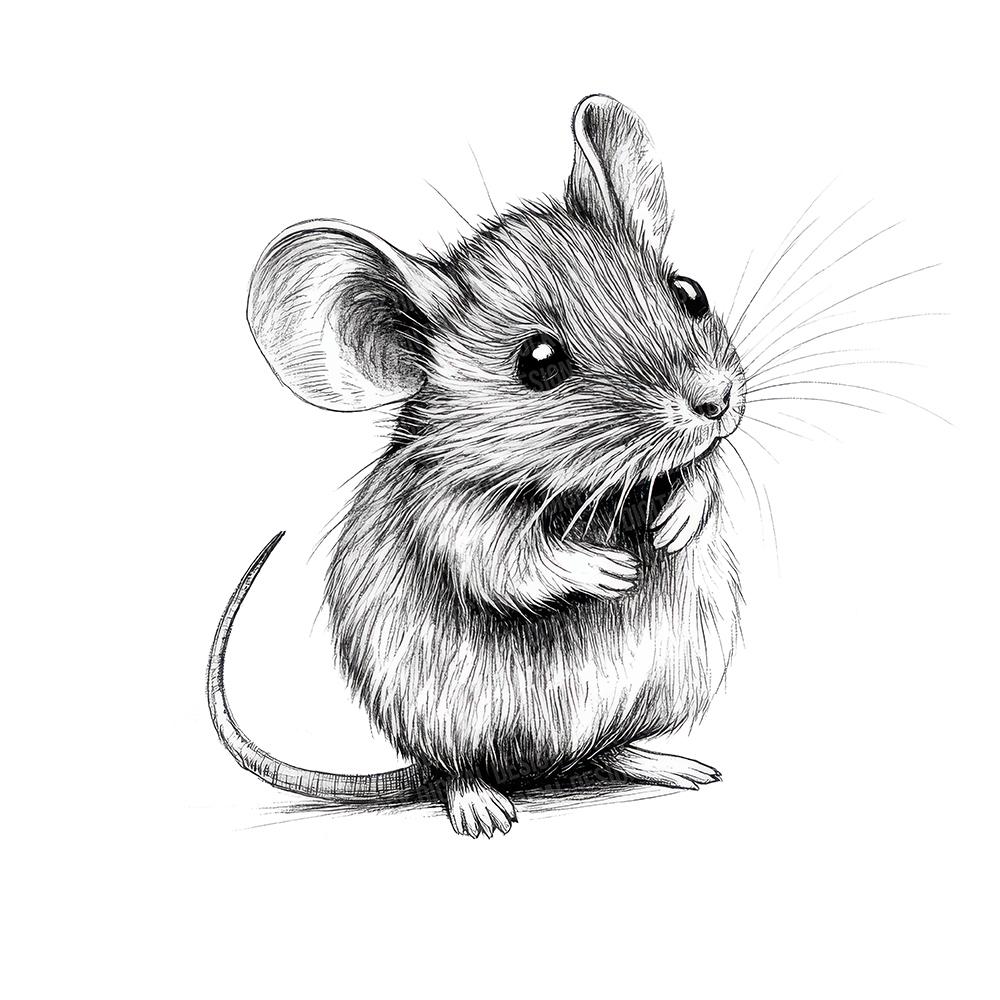 Mouse Sketch PNG Clipart, 12x Intricate Cute Mouse Illustrations ...