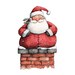 12x Santa in Chimney PNG Clipart, Watercolor Christmas Santa Clip Art ...