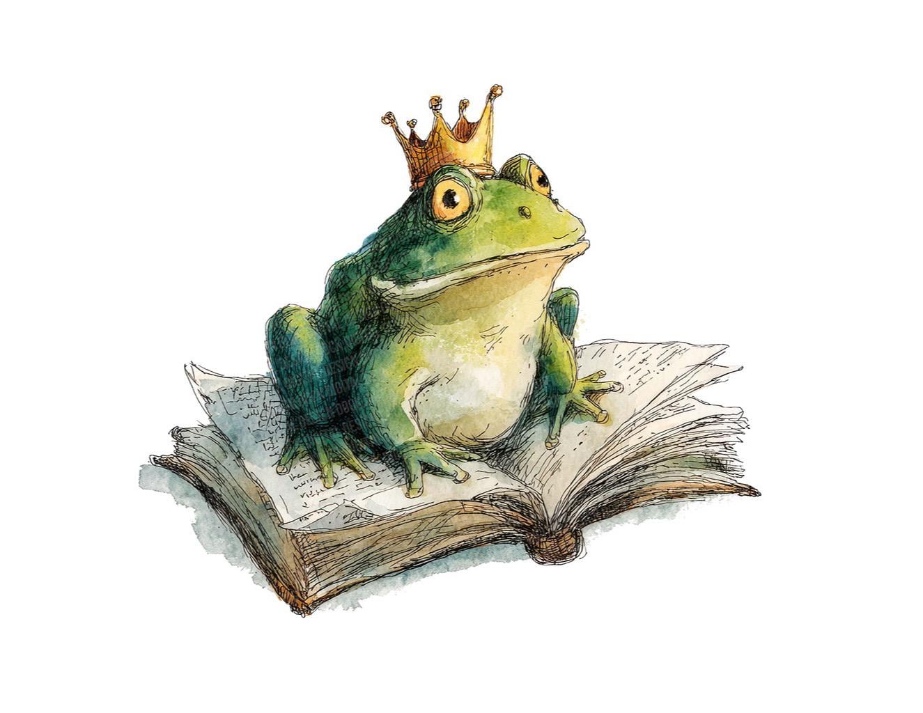 Frog Prince PNG Clipart, 12x Storybook Frog Clip Art Set, Printable ...