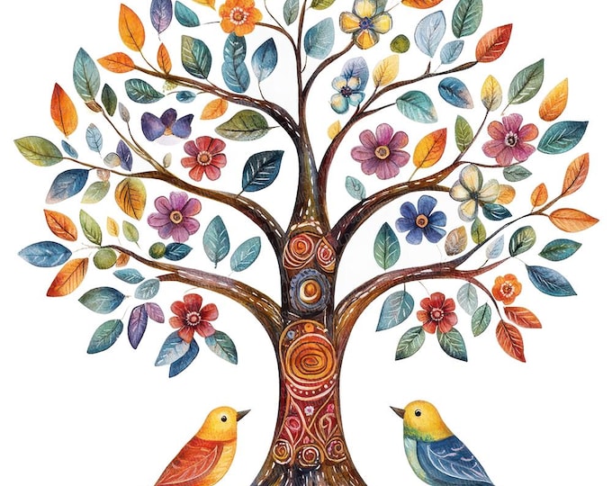 Tree Clipart - Tree Clip Art Whimsical, Cute, Sweet, Birds, Bird ...