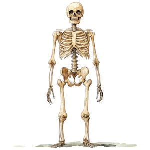 12x Skeleton Anatomy Clipart, Human Skull, Watercolor Human Body Art ...