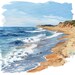 12x Sand Dunes Waves Clipart, Coastal Clipart, Printable Watercolor ...