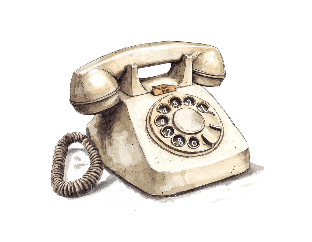 Rotary Telephone PNG Clipart, 12x Vintage Phone Clip Art, Printable ...