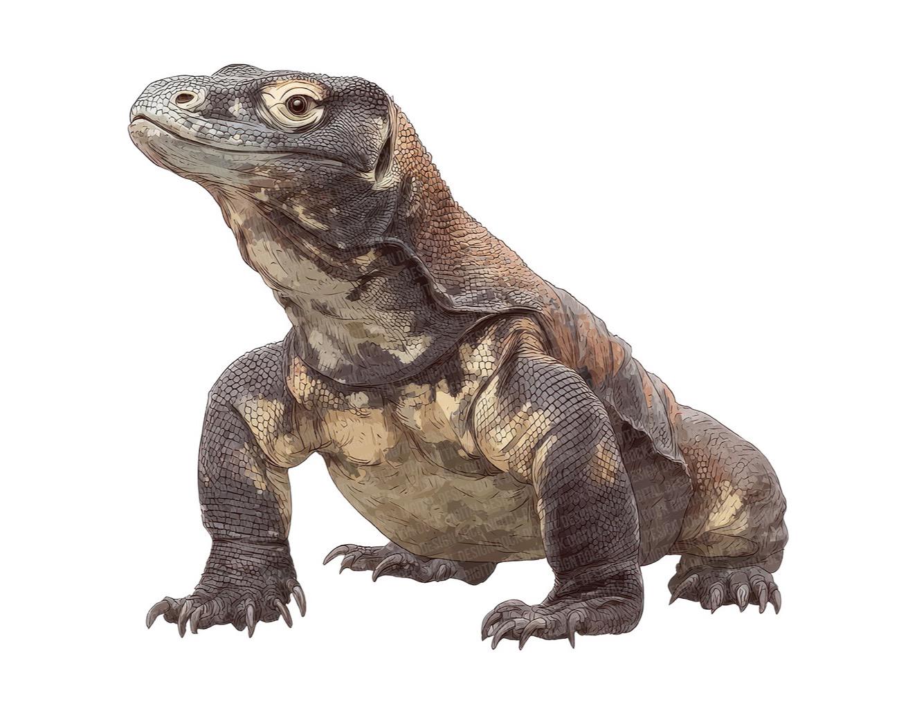Komodo Dragon PNG Clipart, 12x Watercolor Lizard Clip Art Set ...