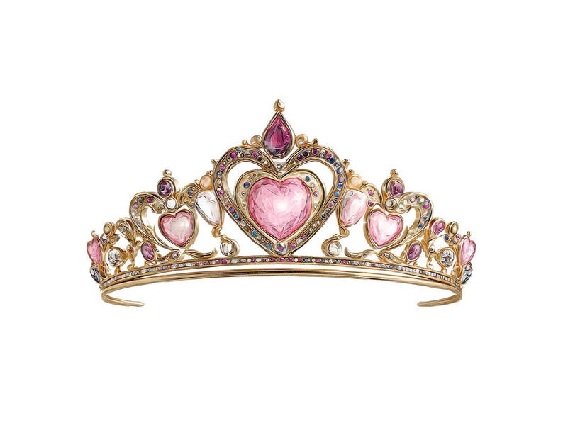 Watercolor Tiara Clipart, 12 Princess Crown Pngs, Printable Digital ...