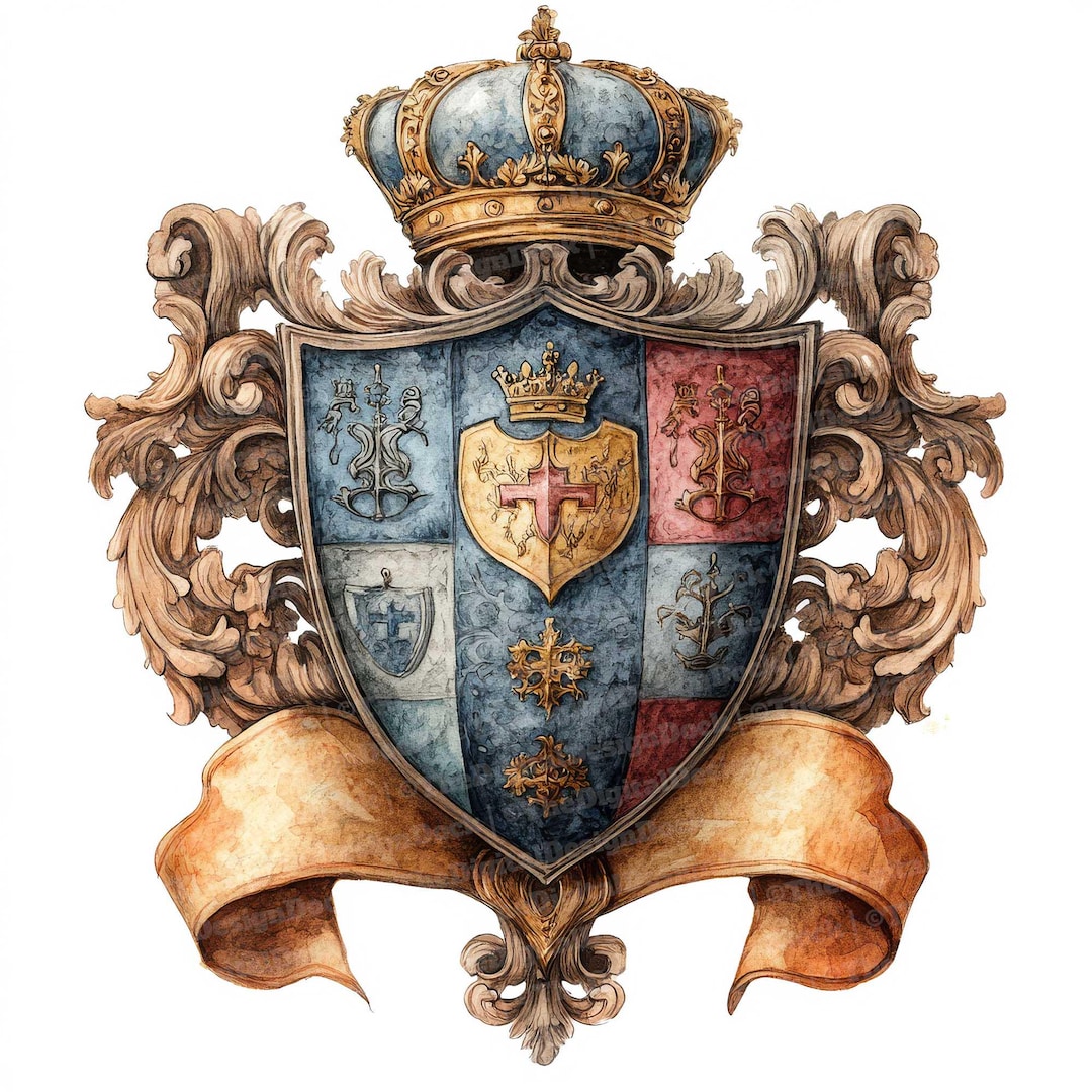 Coat of Arms Clip Art, 12 Heraldry Shield Clipart, Printable Clip Art ...