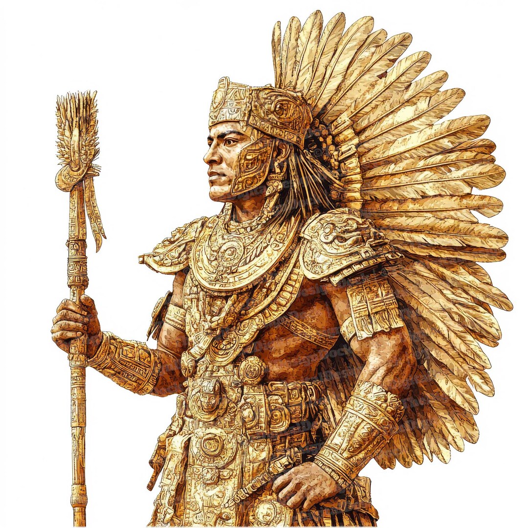 12x Aztec Warrior Clipart, Ancient Tribal Art, Printable Ethnic Inca ...