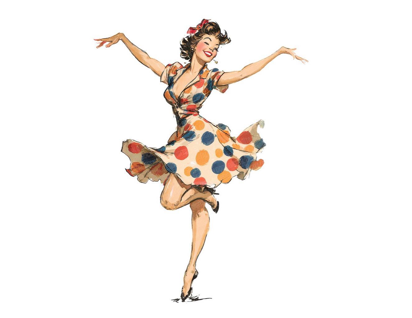 Jitterbug Dancer PNG Clipart, 12x 1940s Retro Dance Clip Art Set ...