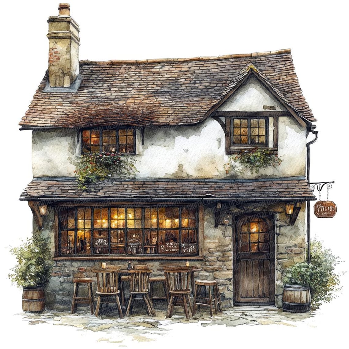 12 Old English Tavern PNG Clipart, Historic Bar Pub Illustration ...